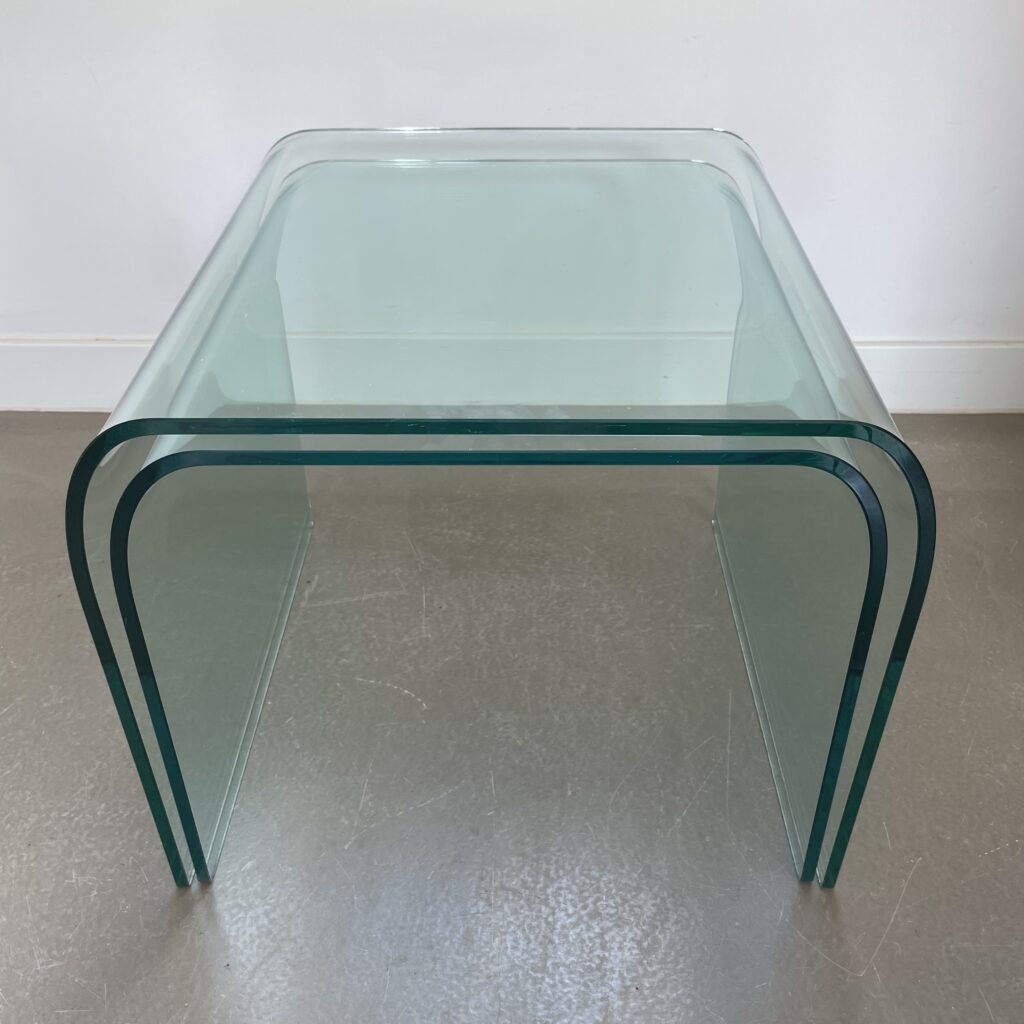 'Waterfall' design side-tables, nesting tables, Fiam (style), Italy ...