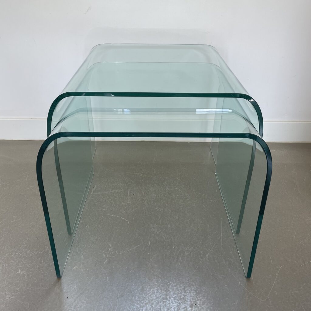 'Waterfall' design side-tables, nesting tables, Fiam (style), Italy ...