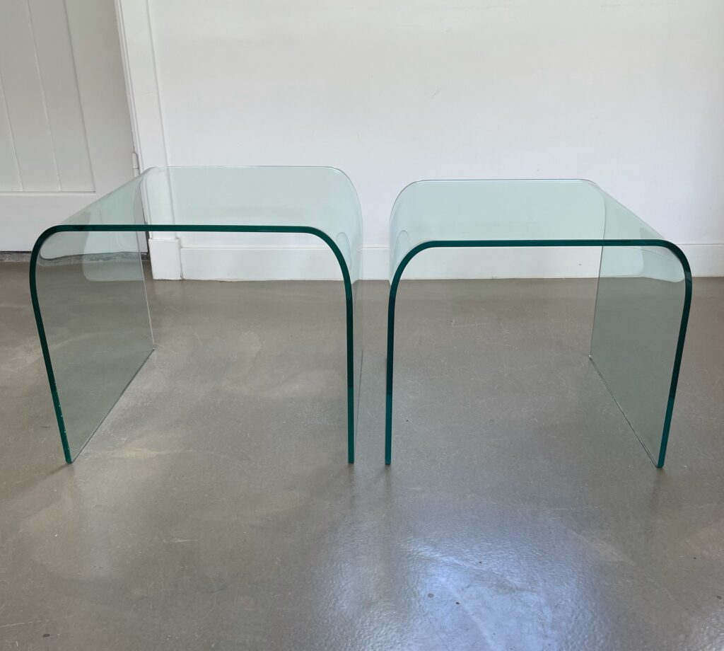 'Waterfall' design side-tables, nesting tables, Fiam (style), Italy ...