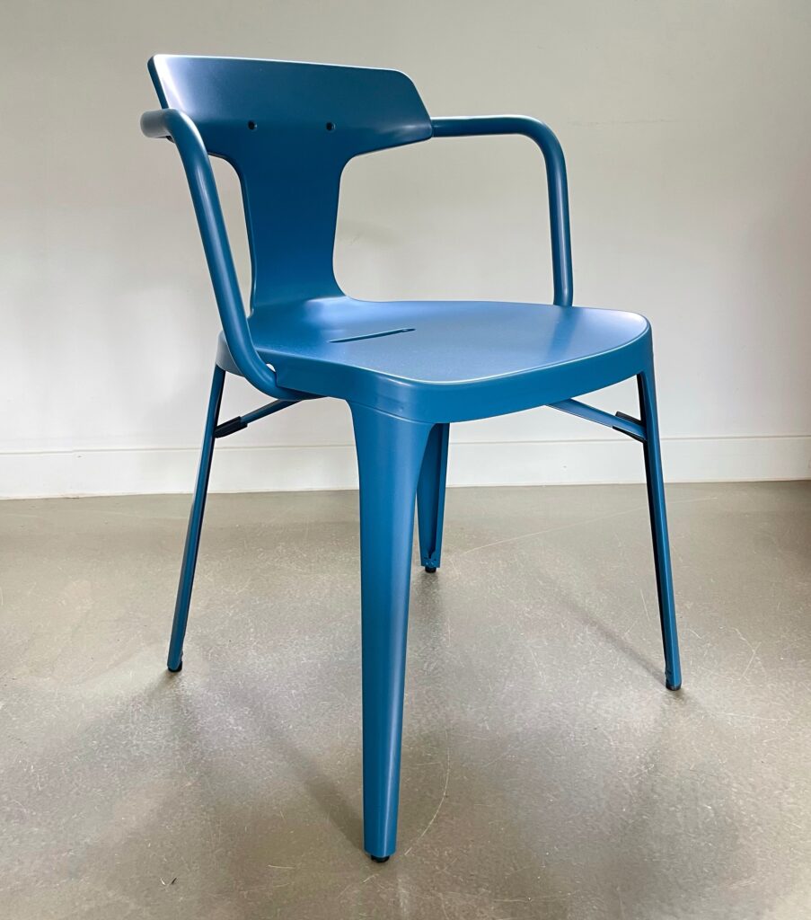 Set of new Tolix T14 chairs, ocean blue, design Patrick Norget, France ...
