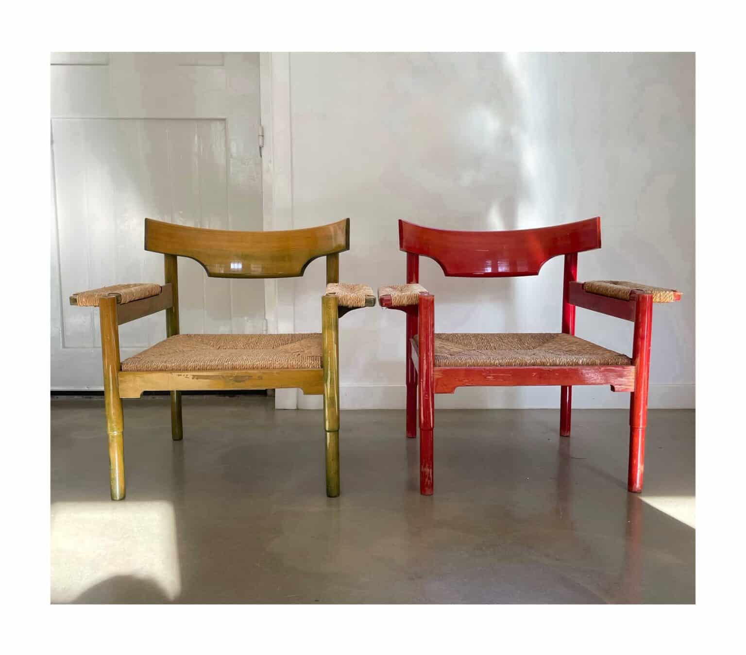 Rare set of 'Carimate' lounge chairs, Vico Magistretti for Cassina ...