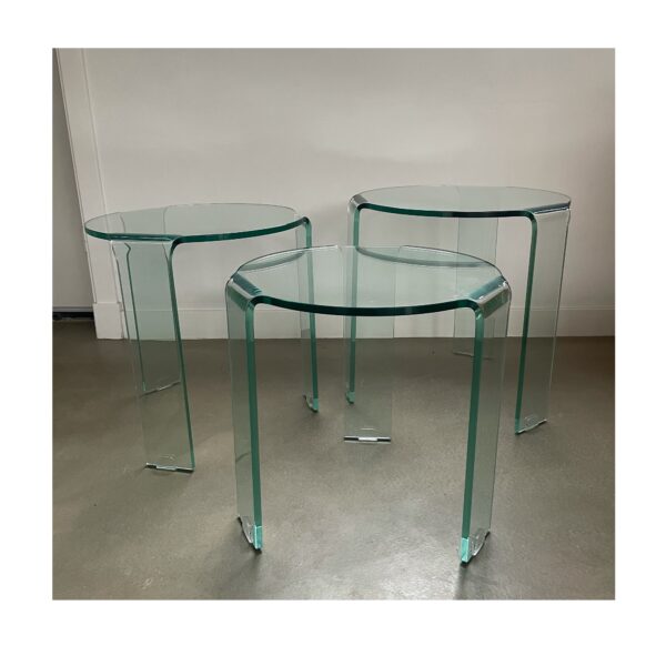 Nesting tables 'Omaggio', (in style of) Fiam, tribute to Alvar Aalto ...