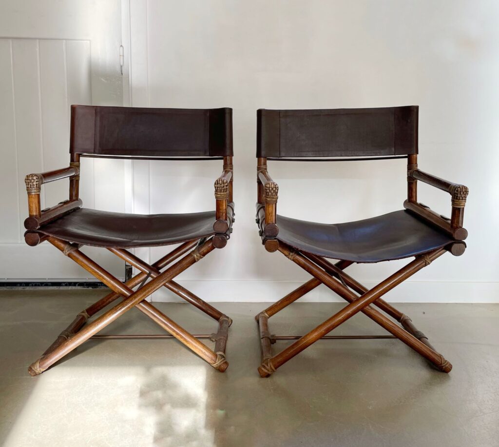 Mc Guire Directors' chairs, 1960s, USA Studio Tout