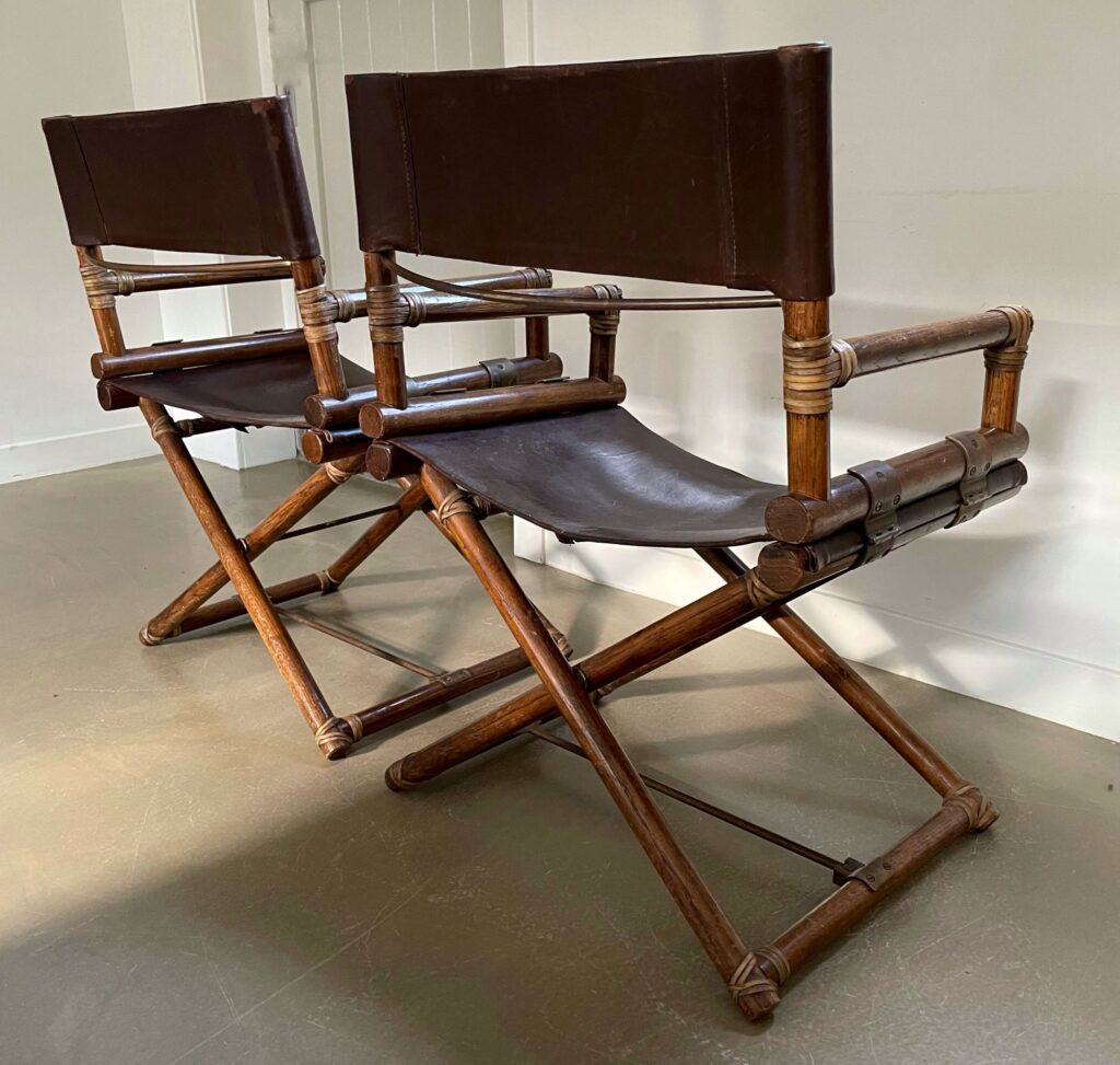 Mc Guire Directors' chairs, 1960s, USA Studio Tout