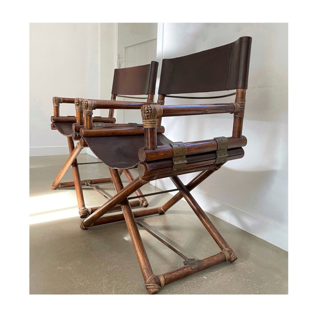 Mc Guire Directors' chairs, 1960s, USA Studio Tout